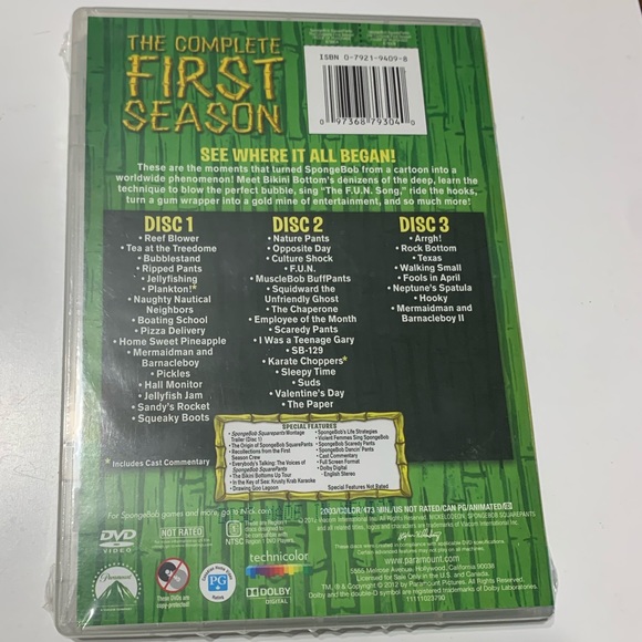Nickelodeon | Media | The Complete First Season Of Spongebob Sealed Dvd ...